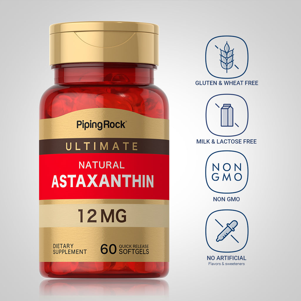 Astaxanthin, 12 mg, 60 Quick Release Softgels