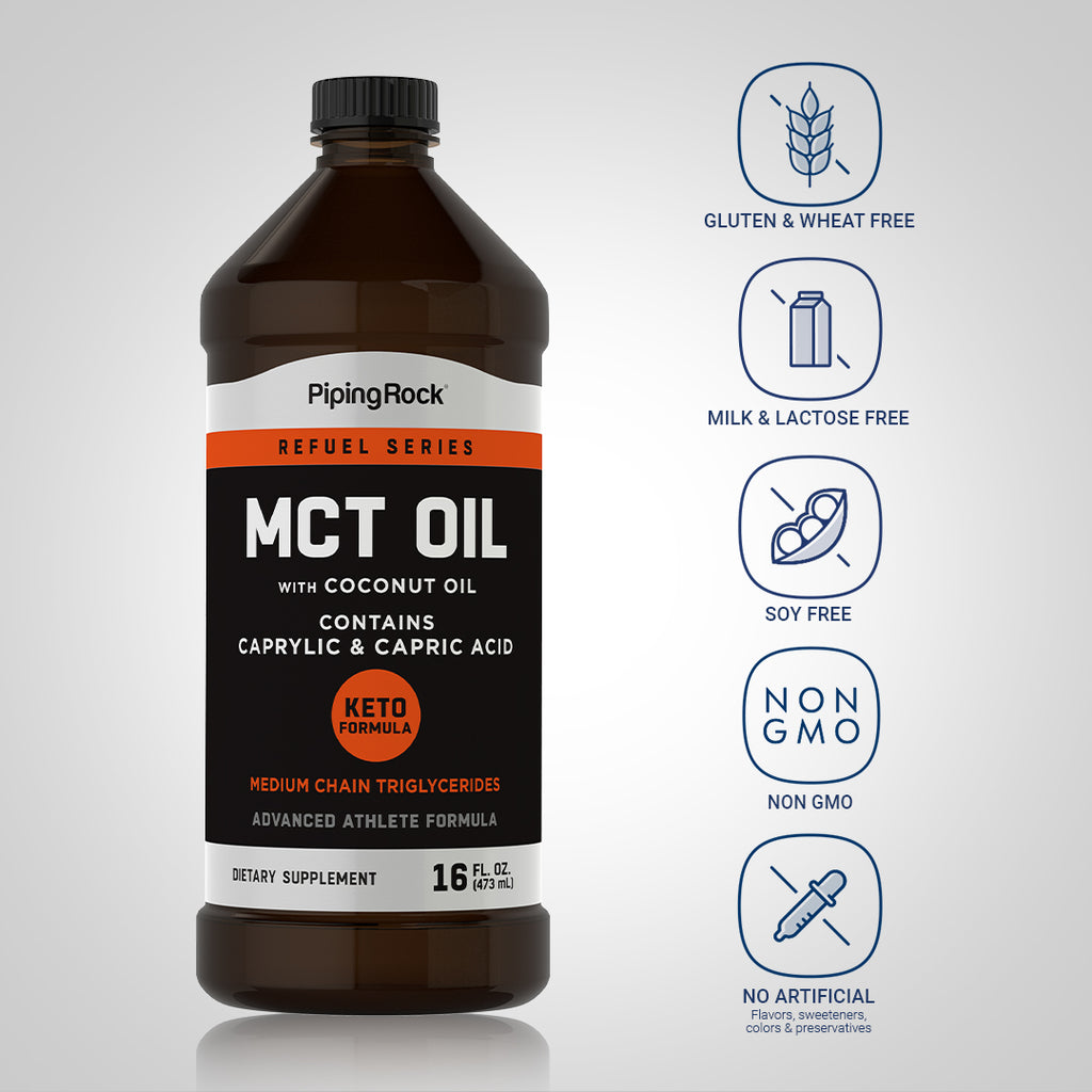 MCT Oil (Medium Chain Triglycerides) with Coconut Oil, 16 fl oz (473 m