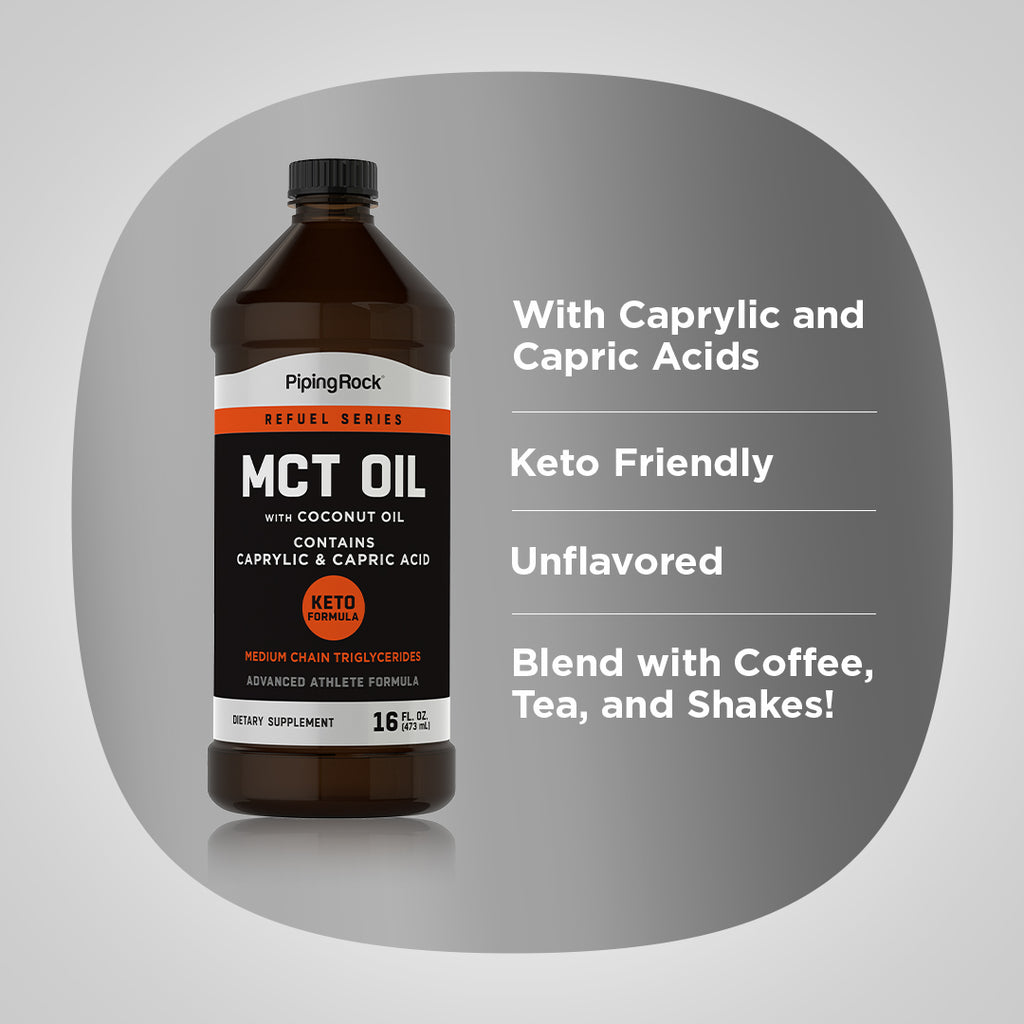 MCT Oil (Medium Chain Triglycerides) with Coconut Oil, 16 fl oz (473 m