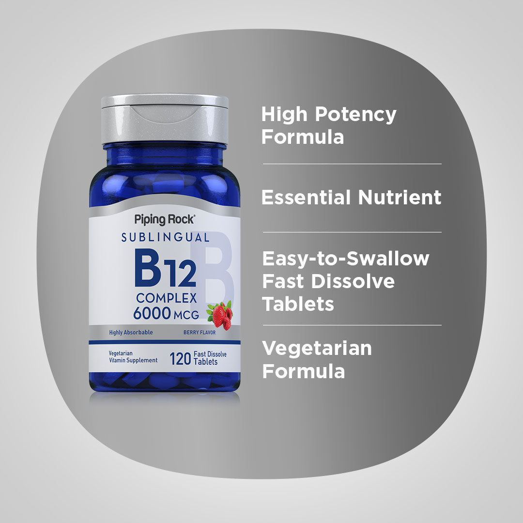 Methylcobalamin B-12 Complex (Sublingual), 6000 mcg, 120 Fast Dissolve